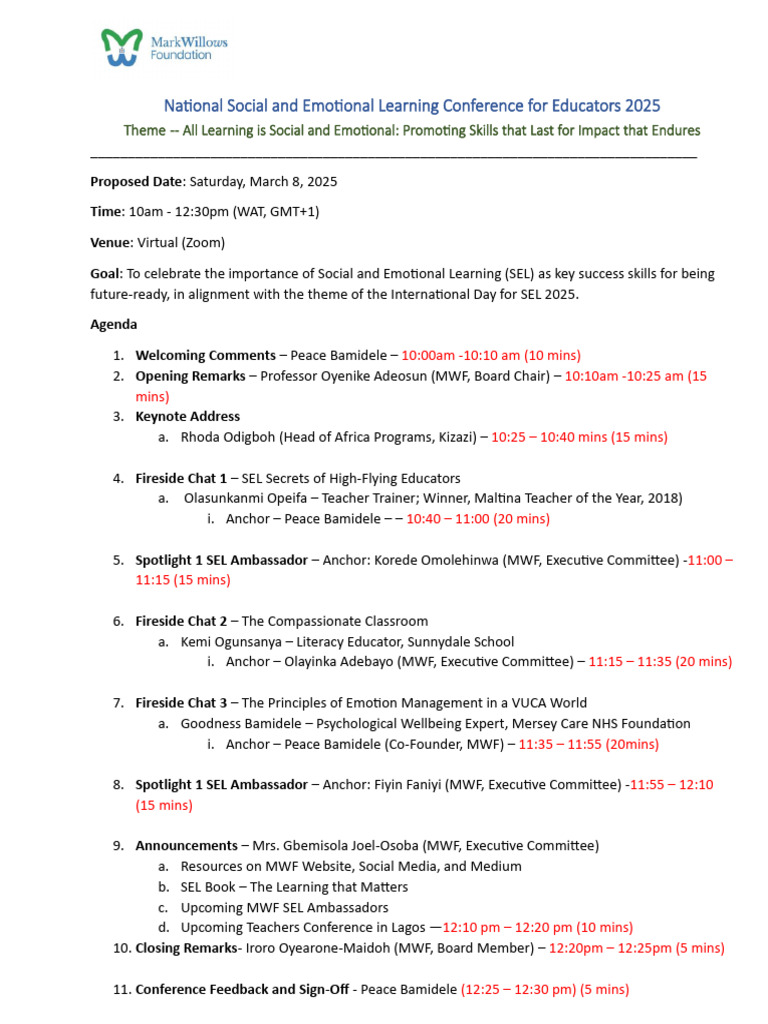 National Social and Emotional Learning Conference For Educators 2025 | PDF