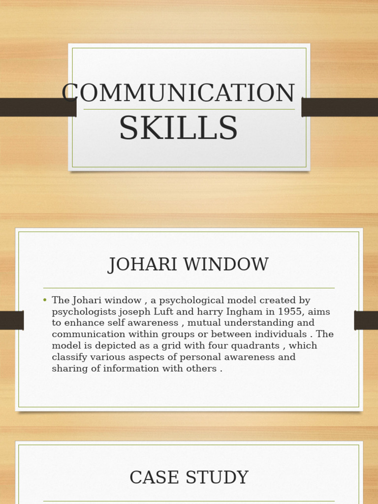 Enhancing Communication with Johari Window | PDF | Risk | Supply Chain