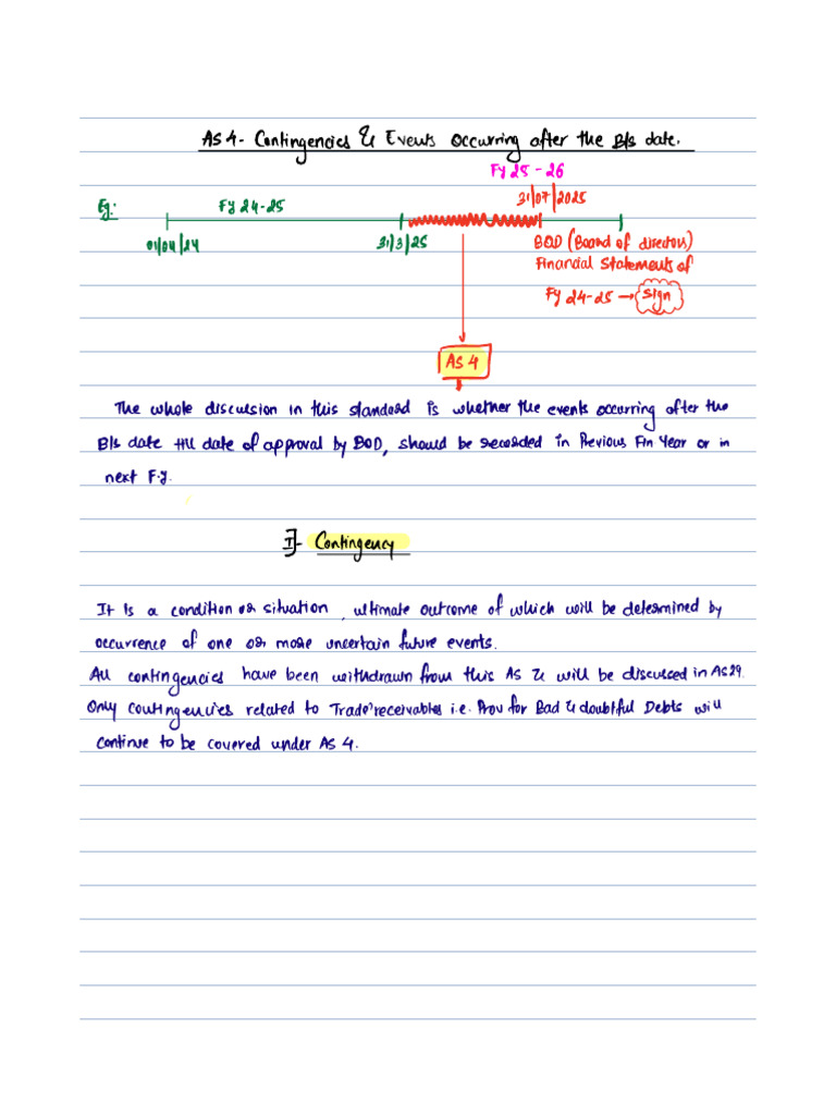9. AS 4 - Board Notes | PDF | Going Concern | Bankruptcy