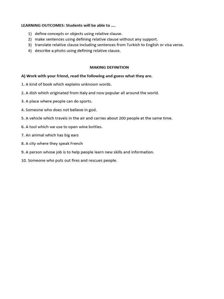 Mastering Defining Relative Clauses | PDF | Syntax | Grammar