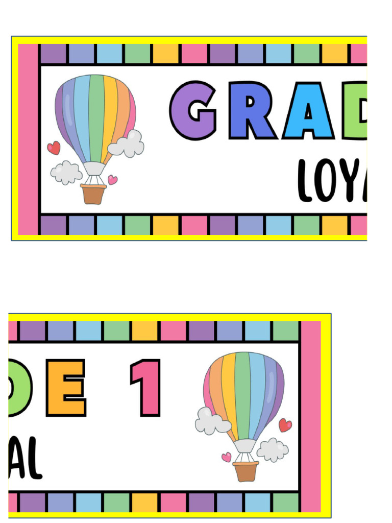 Grade 1 Banner | PDF