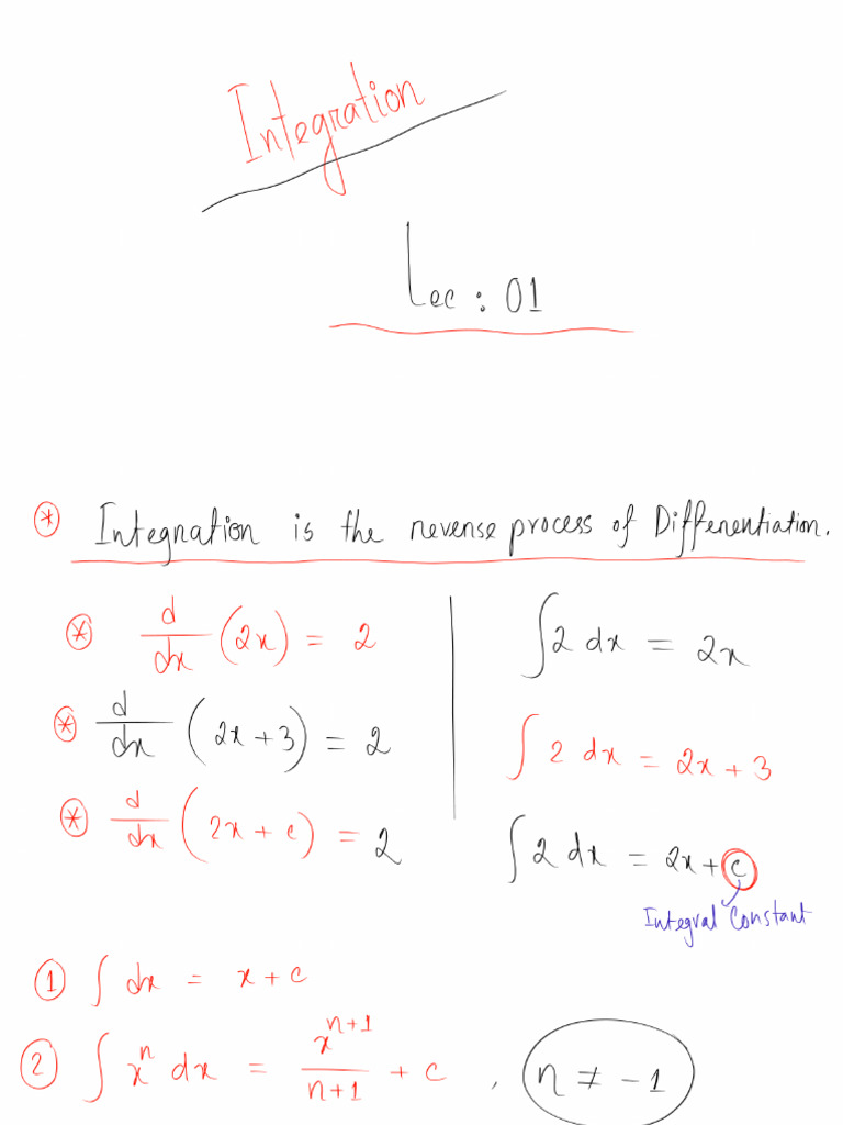 Integration Lec 1 | PDF
