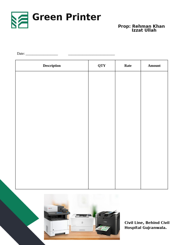 Green Printer Proposal by Rehman Khan | PDF