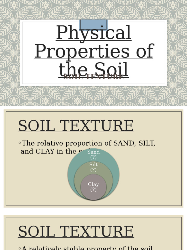 Soil Texture and Structure Explained | PDF | Silt | Sand