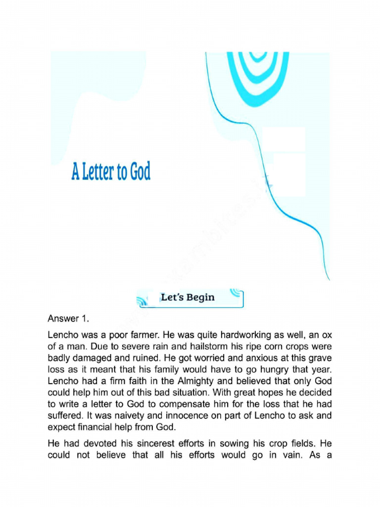A Letter To God | PDF