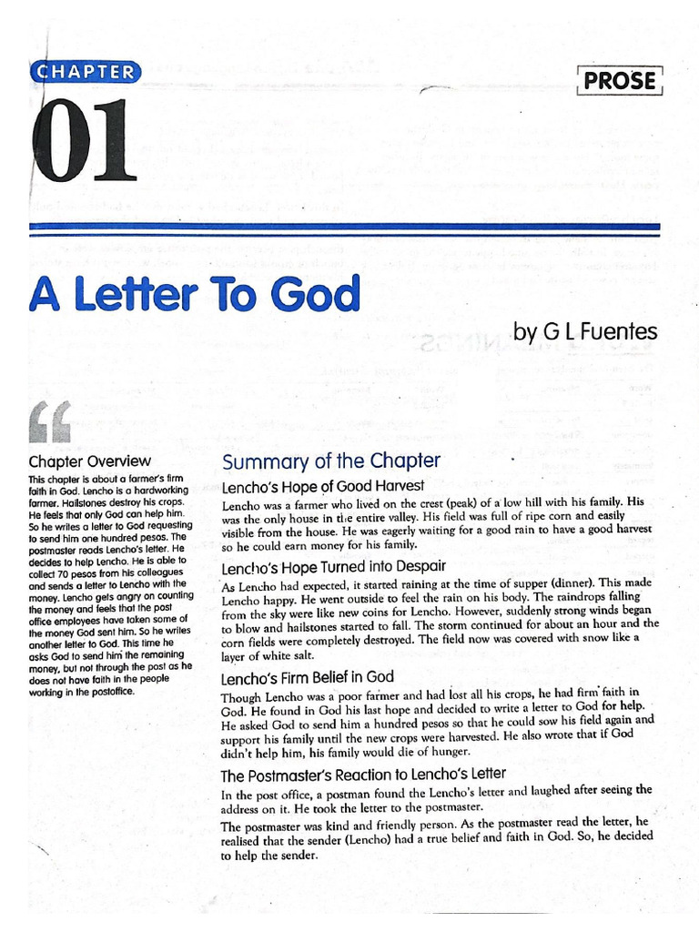 A Letter To God | PDF