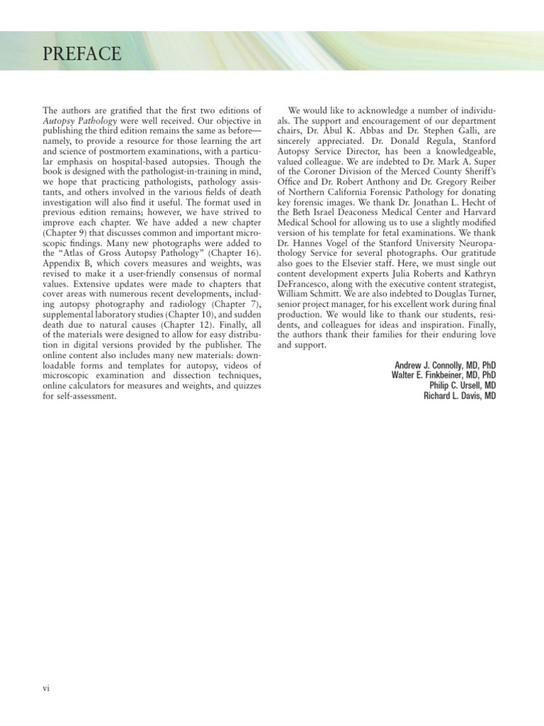 Preface - 2016 - Autopsy Pathology A Manual and Atlas | PDF | Autopsy | Medical Specialties