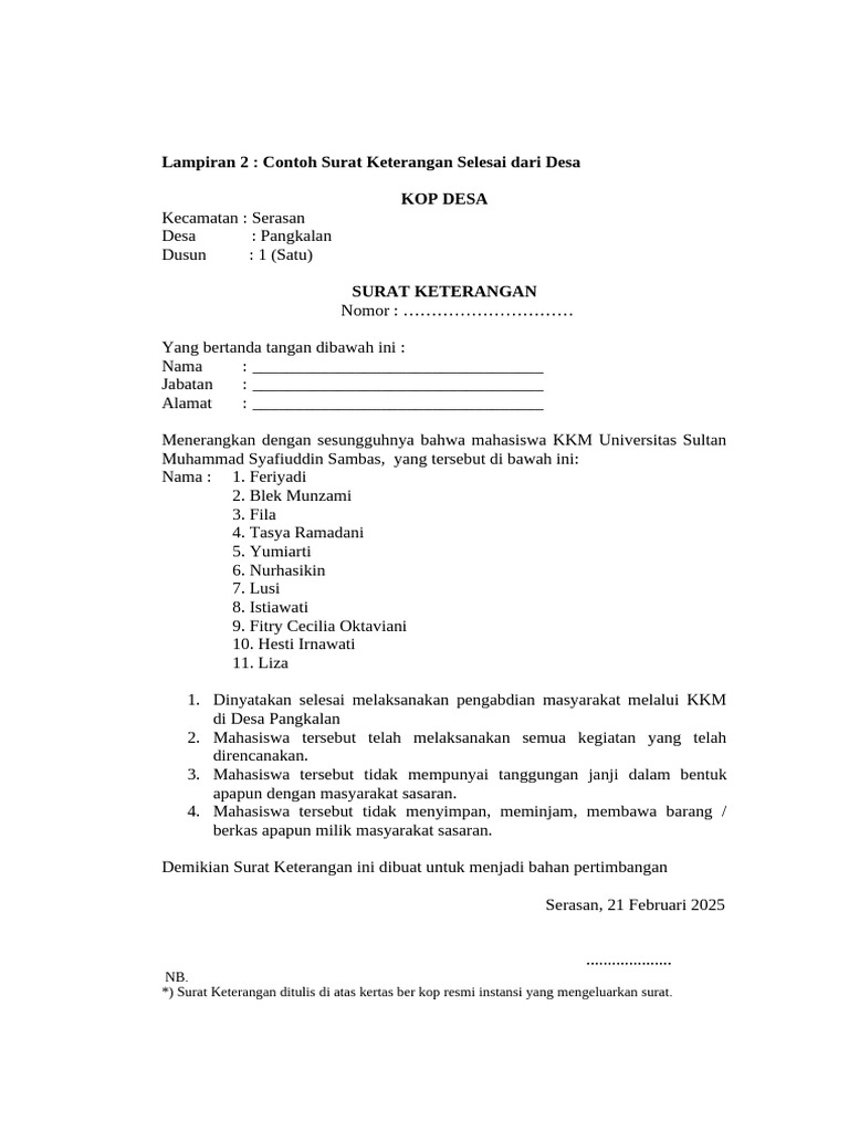 Surat Desa | PDF