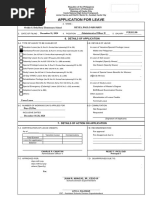 Filled CSC Leave Application Form | PDF