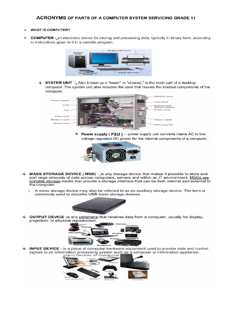 css parts of system units | PDF