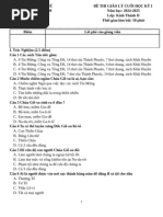 100 Câu Hỏi Rung Chuông Vàng KT3 | PDF