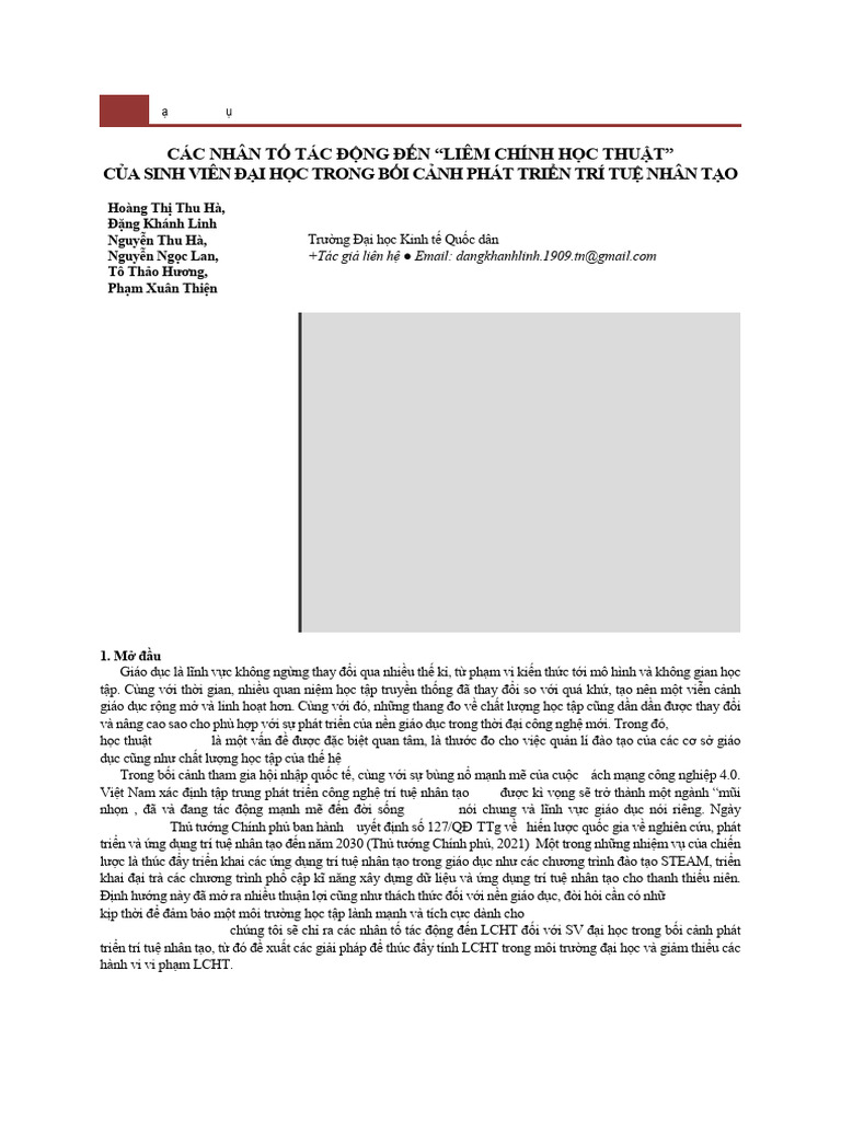 Cc Nhn t Tc Ng n Lim Chnh Hc Thut CA Sinh Vin i Hc Trong Bi Cnh Pht Trin Tr Tu Nhn to (10) | PDF