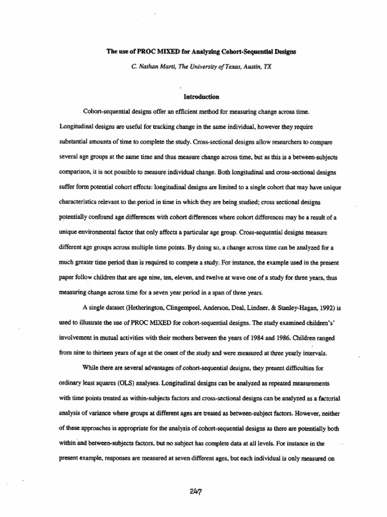 cohort sequential designs | PDF | Dependent And Independent Variables ...