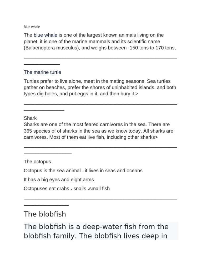 Blue Whale | PDF | Chicken | Birds