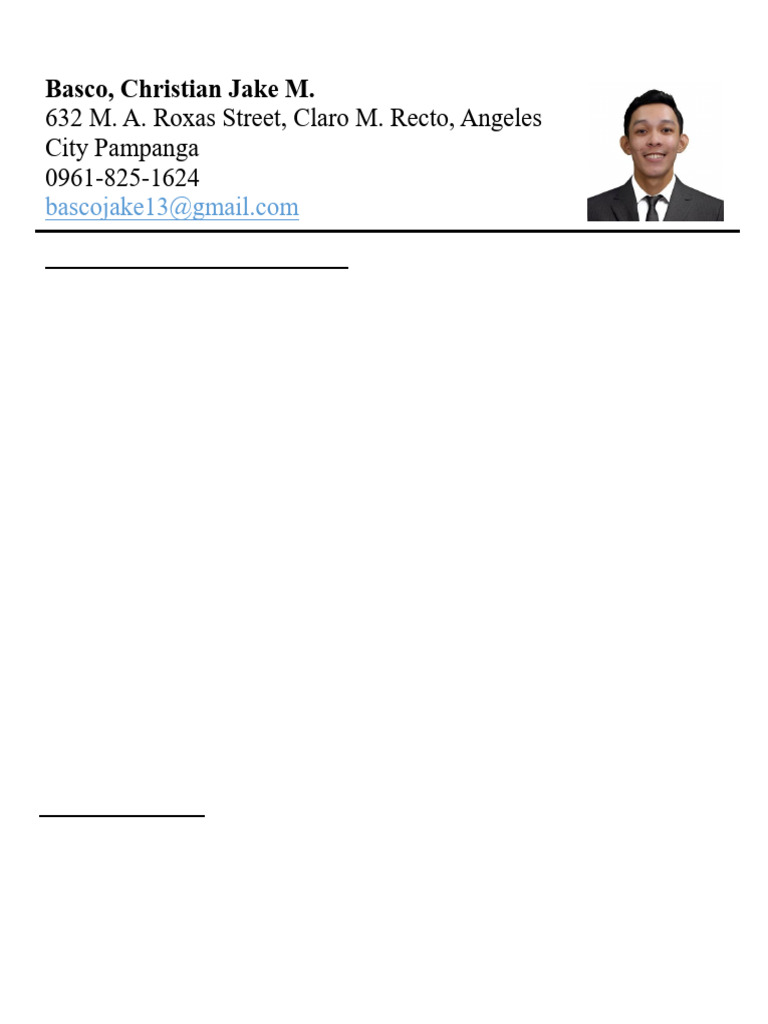 Christian Jake Basco's Educational Profile | PDF | Learning
