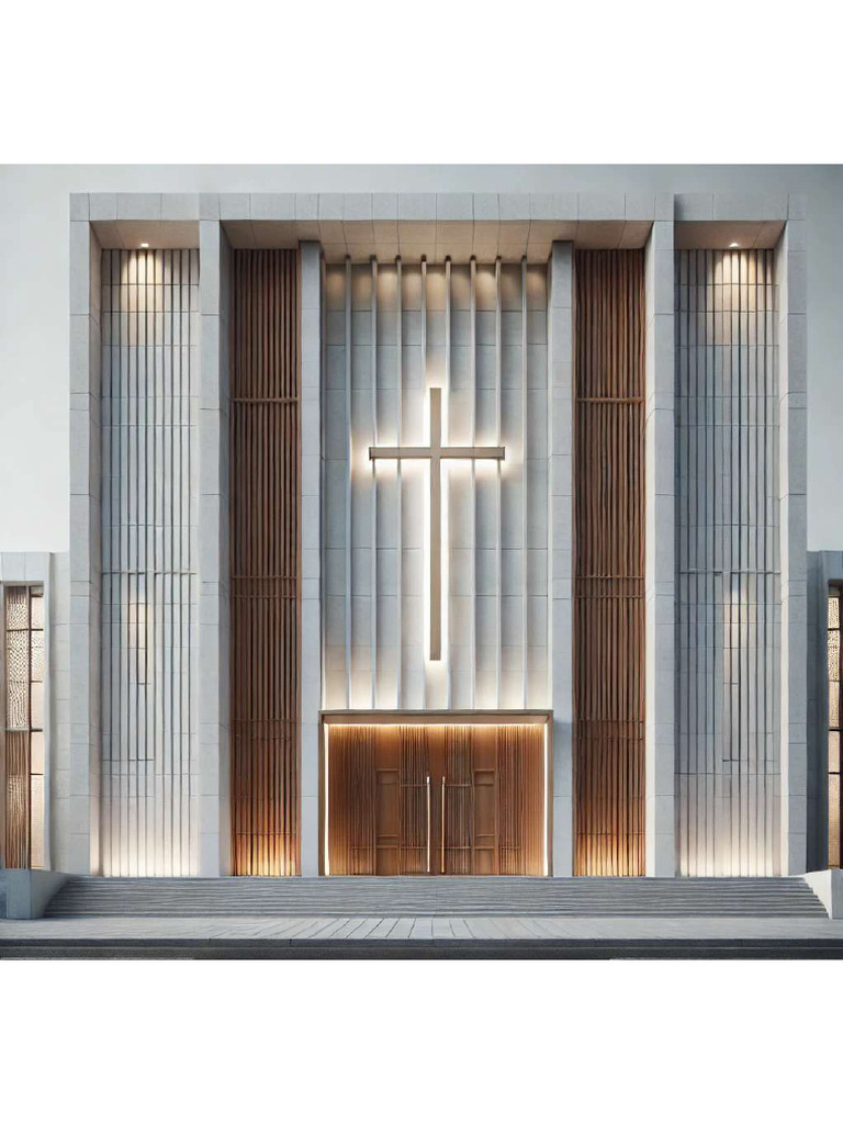 DALL·E 2025-02-25 11.25.30 - A Contemporary Church Elevation Design ...