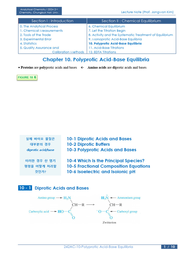 242AC 10 Polyprotic Acid Base Equilibria | PDF | Acid Dissociation ...