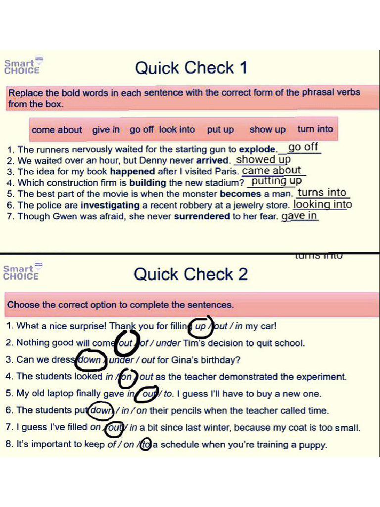 Quick Check Claudia | PDF
