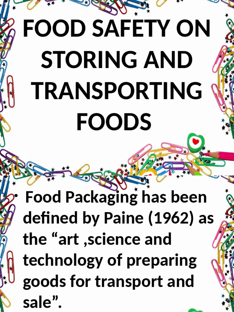 Food Safety: Storing & Transporting Guide | PDF | Ph | Decomposition
