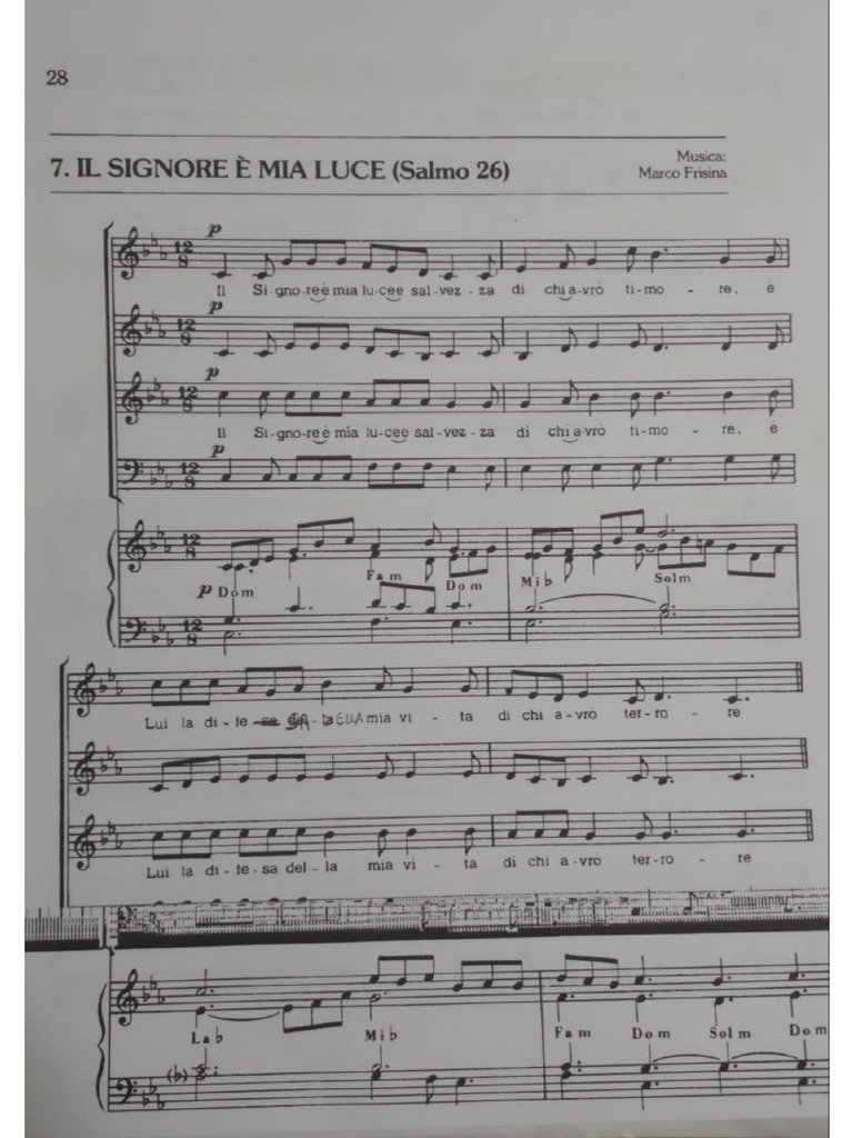 Il Signore È Mia Luce Frisina Spartito | PDF