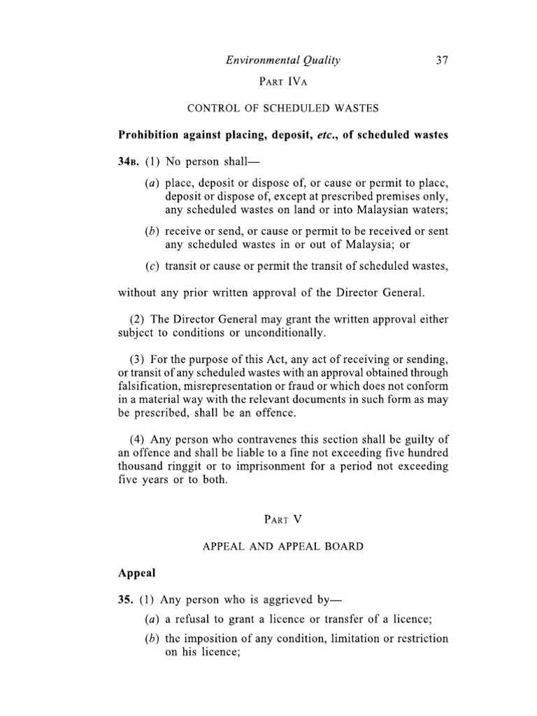 Schedule Waste | PDF