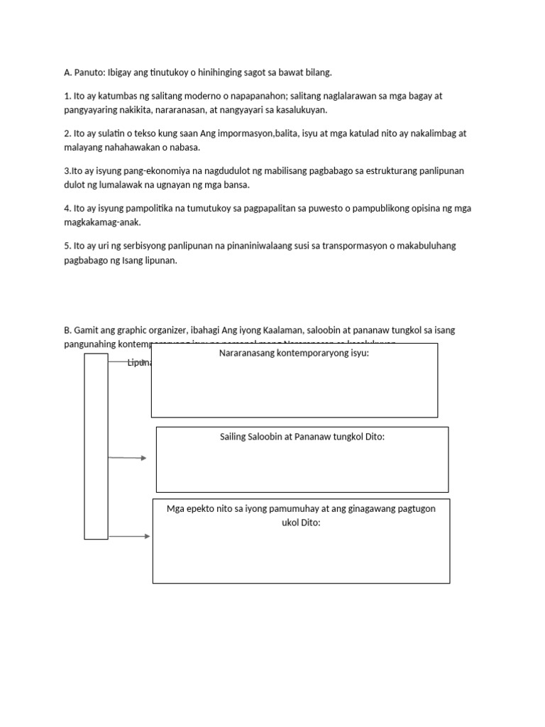 Learning Activity-GRADE 10 | PDF