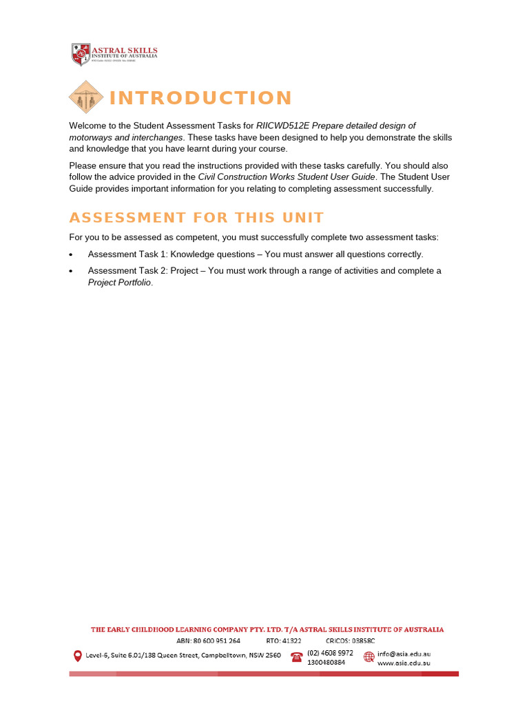 Student Assessment for Motorway Design | PDF | Data Analysis | Specification (Technical Standard)