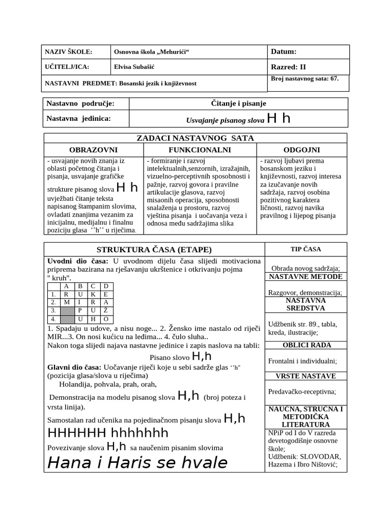 67 pisano slovo h | PDF