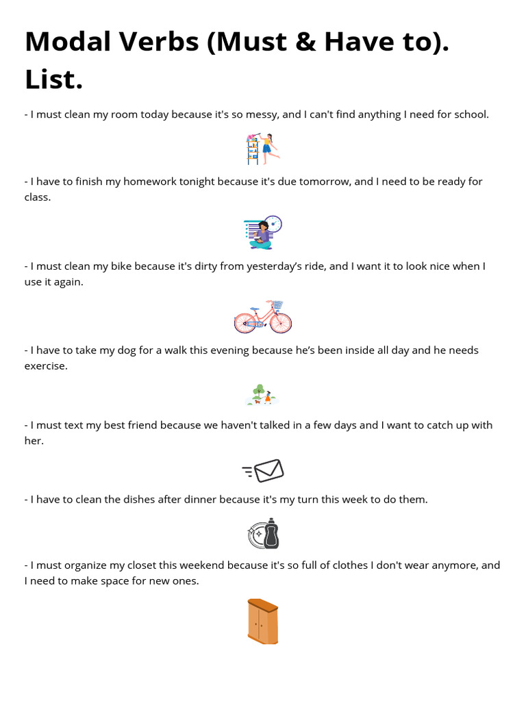 Modal Verbs (Must & Have To) - List. - 20250308 - 133814 - 0000 | PDF