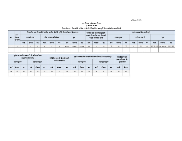 Nal-Jal - Draft Format For Extended ULBs | PDF