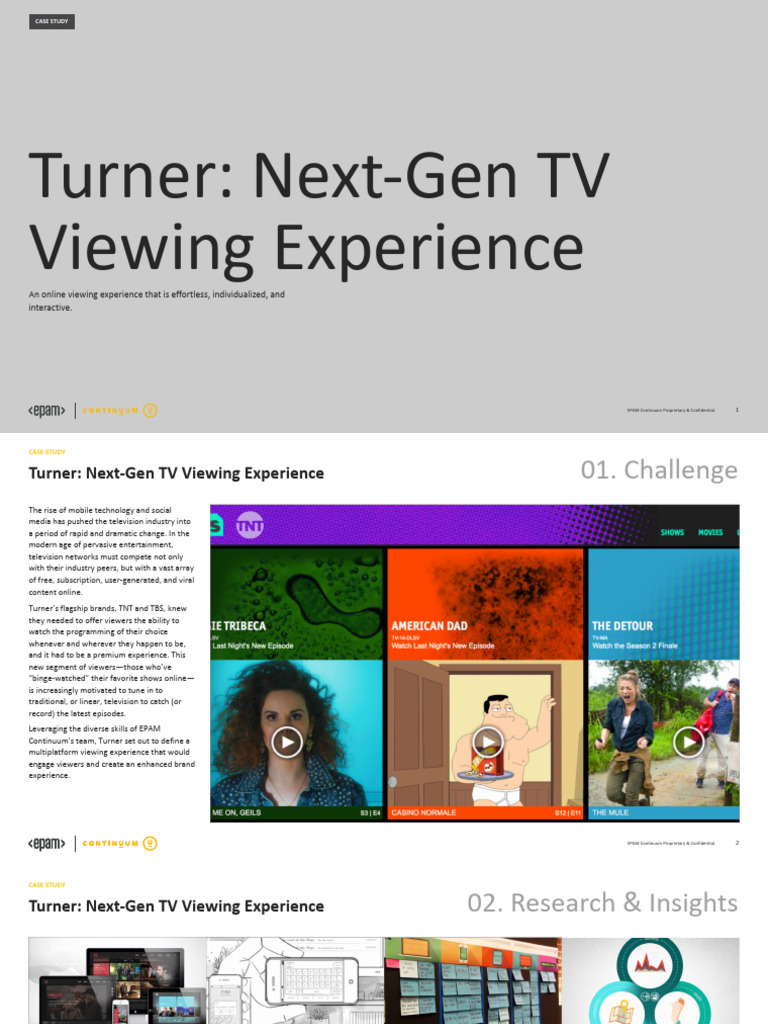 Turner’s Next-Gen TV Experience Case Study | PDF | Advertising ...