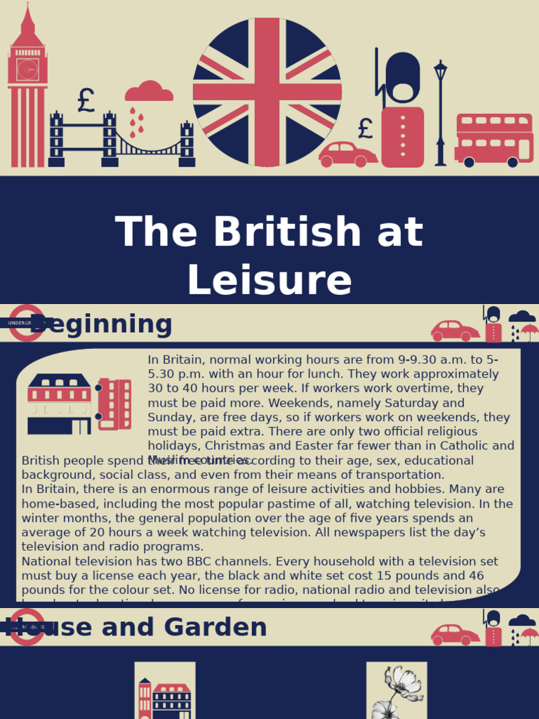 Leisure Activities in Britain | PDF | Workweek And Weekend | Pub