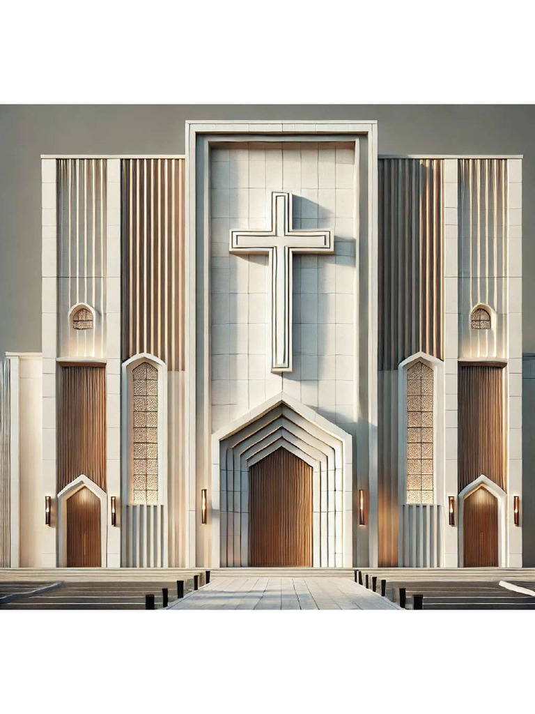 DALL E 2025-02-25 11.19.10 - A Contemporary Church Elevation Design ...