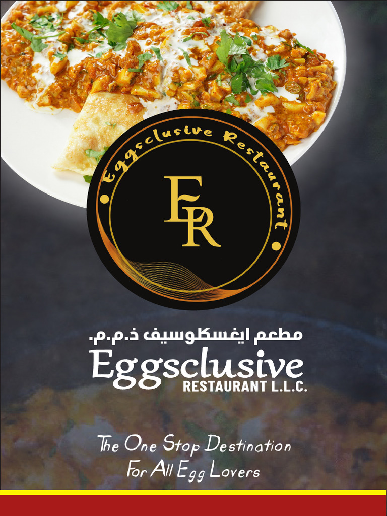 EGGSCLUSIVE Menu Final | PDF | Indian Cuisine | Curry