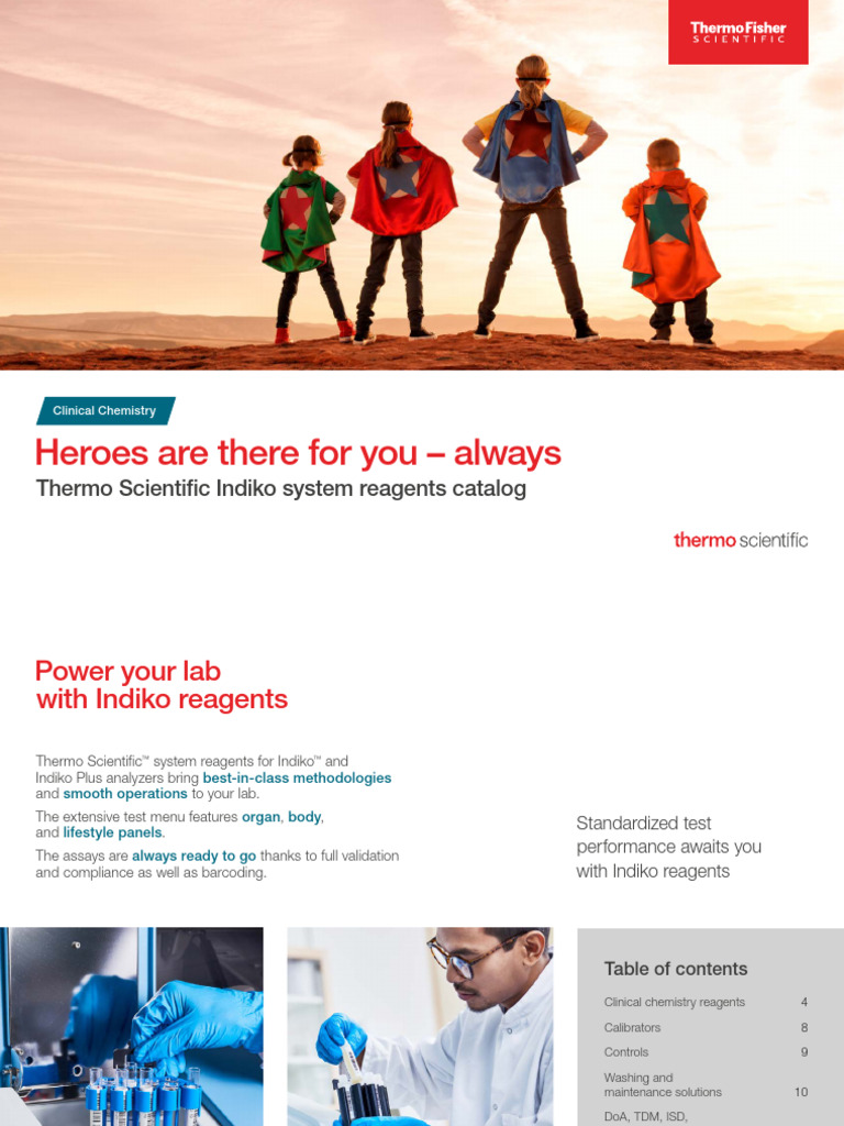 Brochure Indiko System Reagents EN | PDF | Glycated Hemoglobin | Blood ...