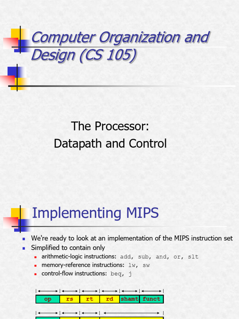MIPS Single Cycle Processor Design | PDF | Computer Hardware | Computer Engineering