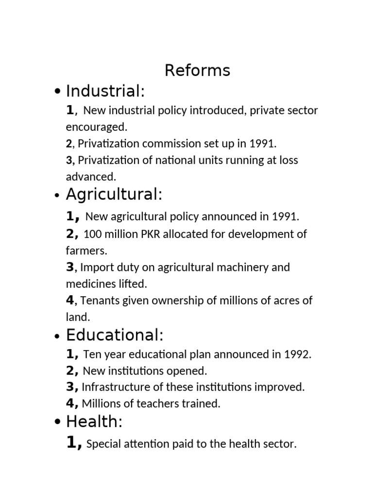 Reforms Industrial | PDF