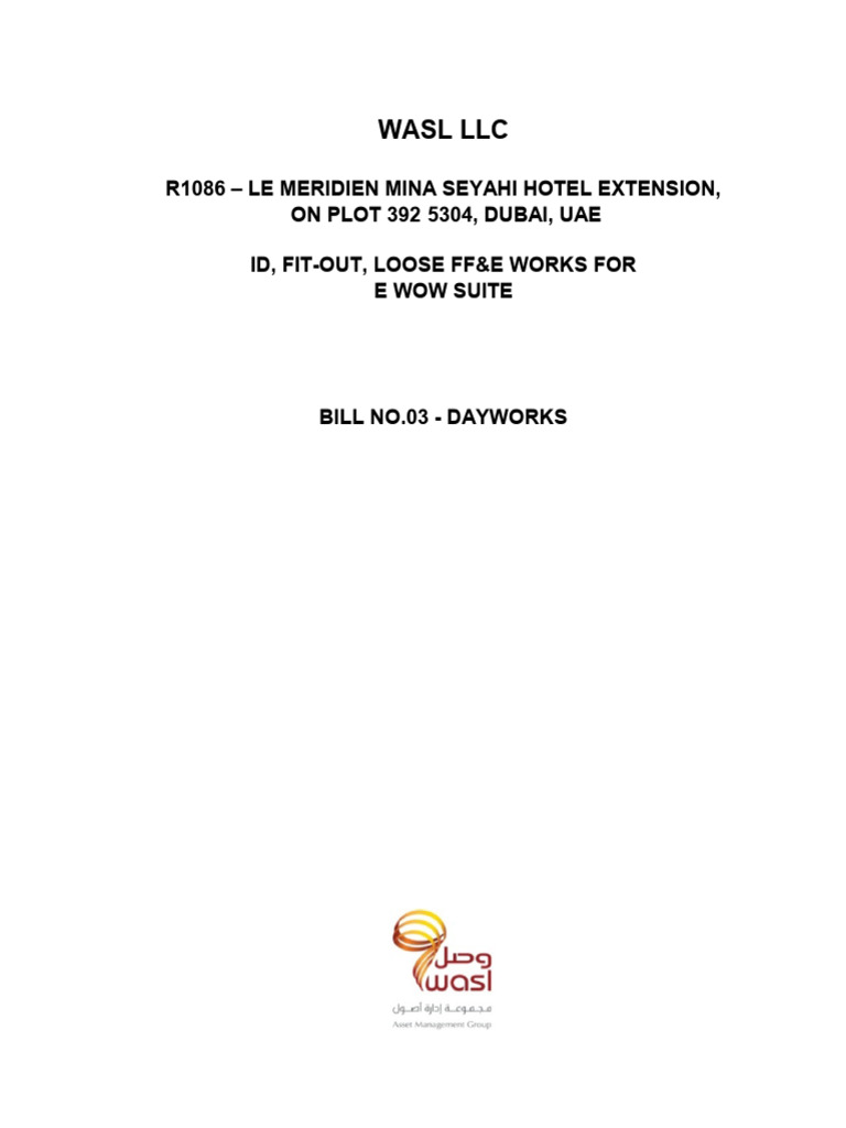 Daywork Rates for E Wow Suite Project | PDF