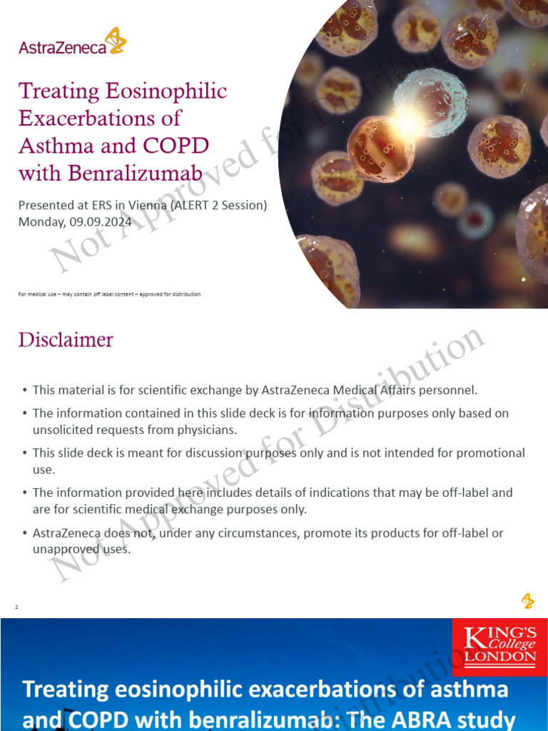 Benralizumab for Eosinophilic Asthma Treatment | PDF | Pharmacology ...