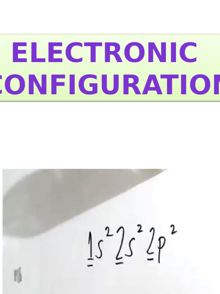 Electronic Configuration | PDF