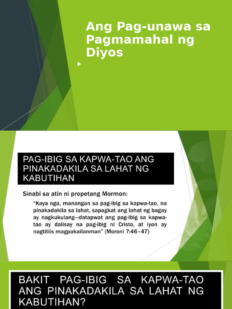 Ang Pag-Unawa Sa Pagmamahal NG Diyos | PDF