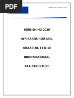 Afrikaans Huistaal Taalleer Opsommings | PDF