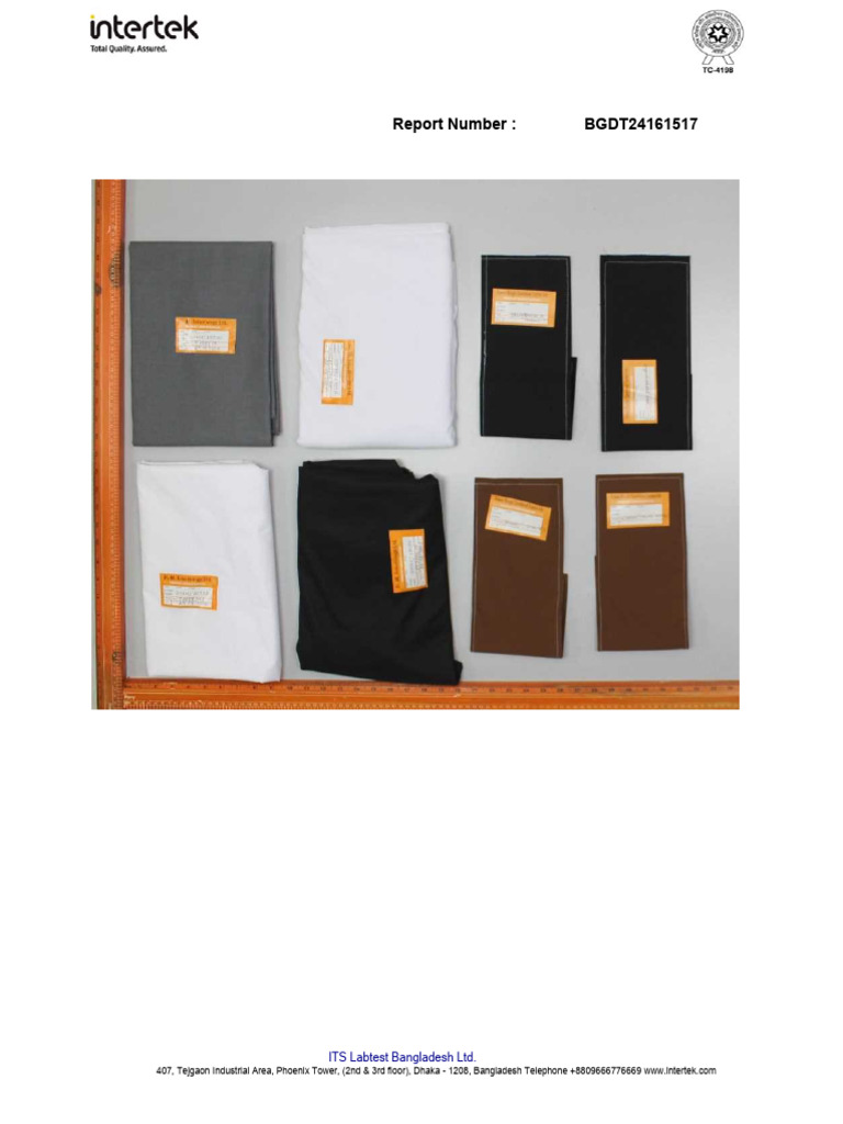 Test Report-VF ASIA (Debonair Ltd)-Year 2024 | PDF | Amine | Textiles