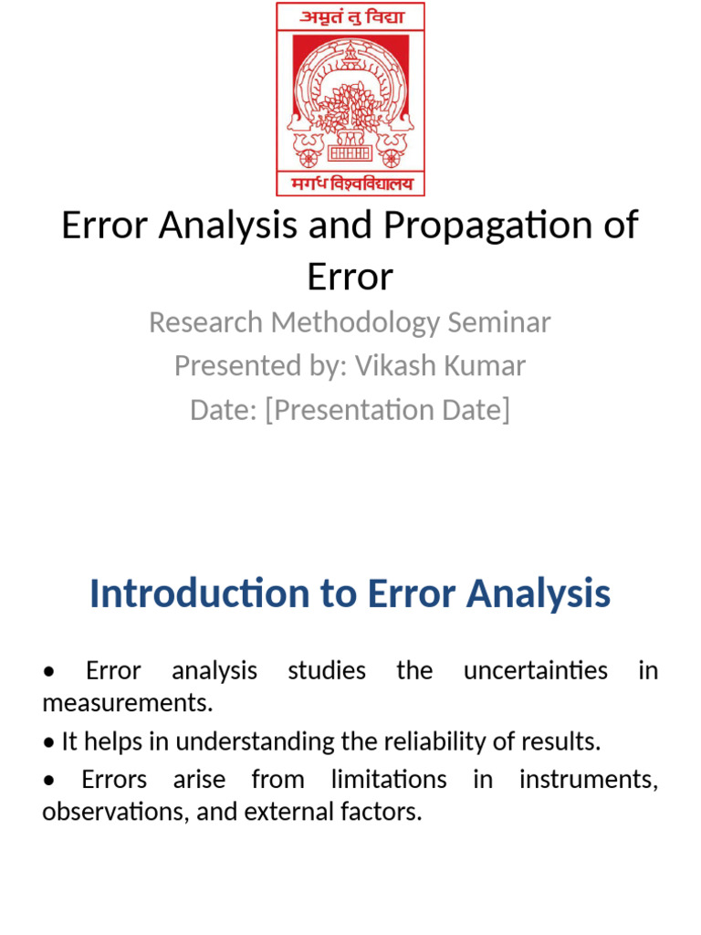 Error Analysis and Propagation | PDF | Observational Error | Significant Figures