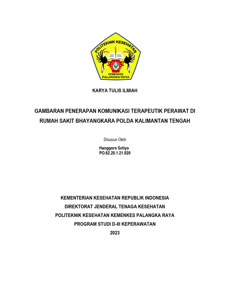 KARYA TULIS ILMIAH - Hanggoro | PDF