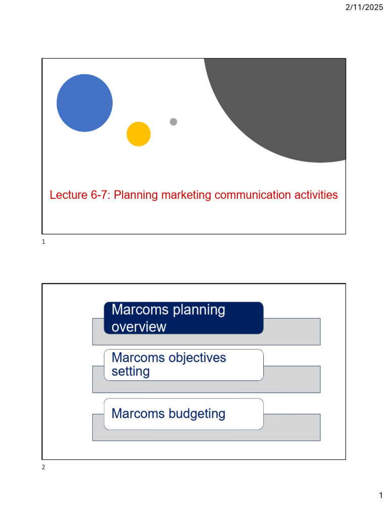 6-7. Marcom Planning Print | PDF | Marketing Communications | Marketing