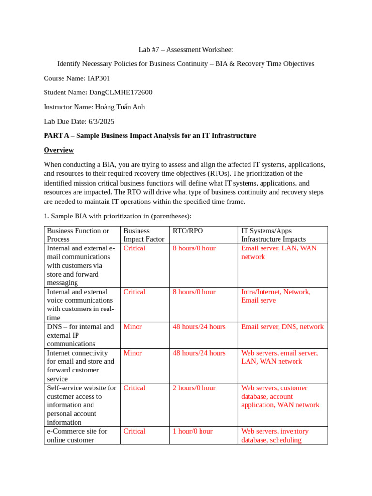 Lab7 IAP301 IA1802 HE172600 | PDF | Computer Network | Computing