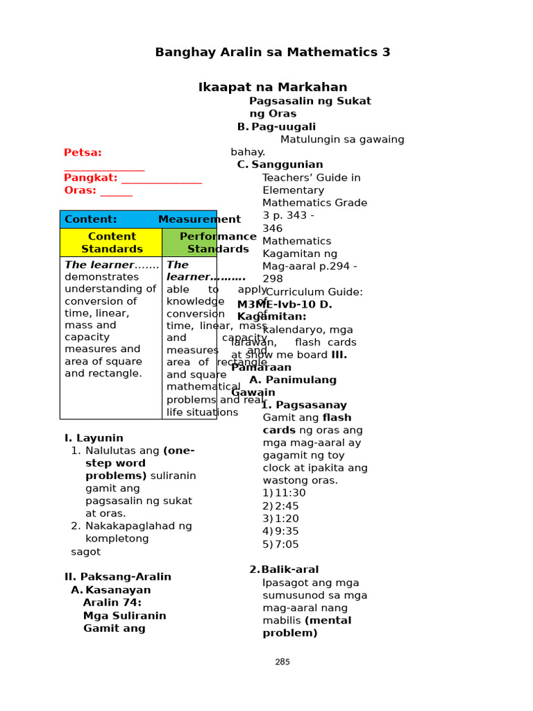 Math 3 Lesson 74 | PDF