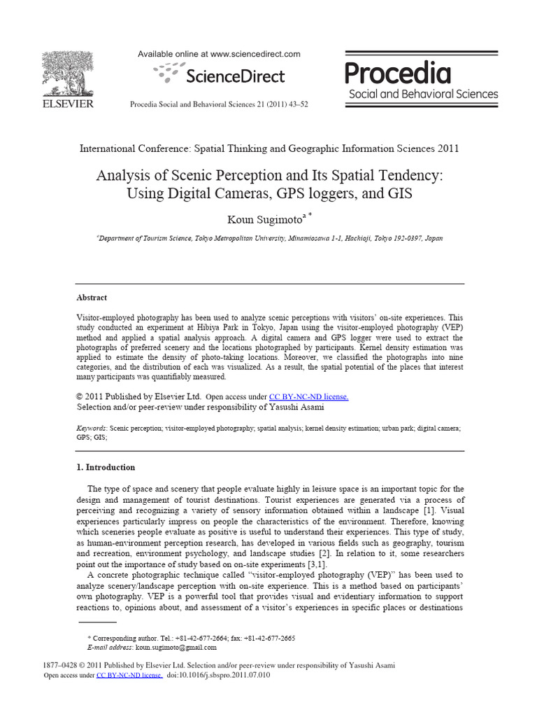 Analysis of Scenic Perception and Its Spatial Tendency: Using Digital ...