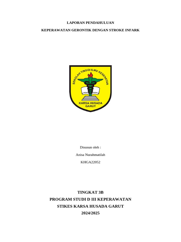 Laporan Pendahuluan Stroke | PDF